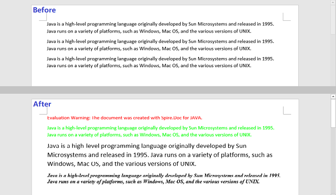 Java Change Font Styles In A Word Document Codeexamples