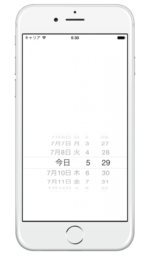 Objective C DatePickerデイトピッカー iscene ページ