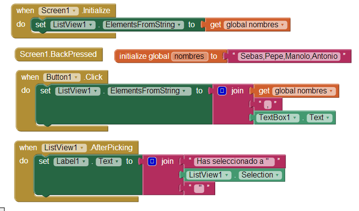 Componente ListView App Inventor Tu App Inventor