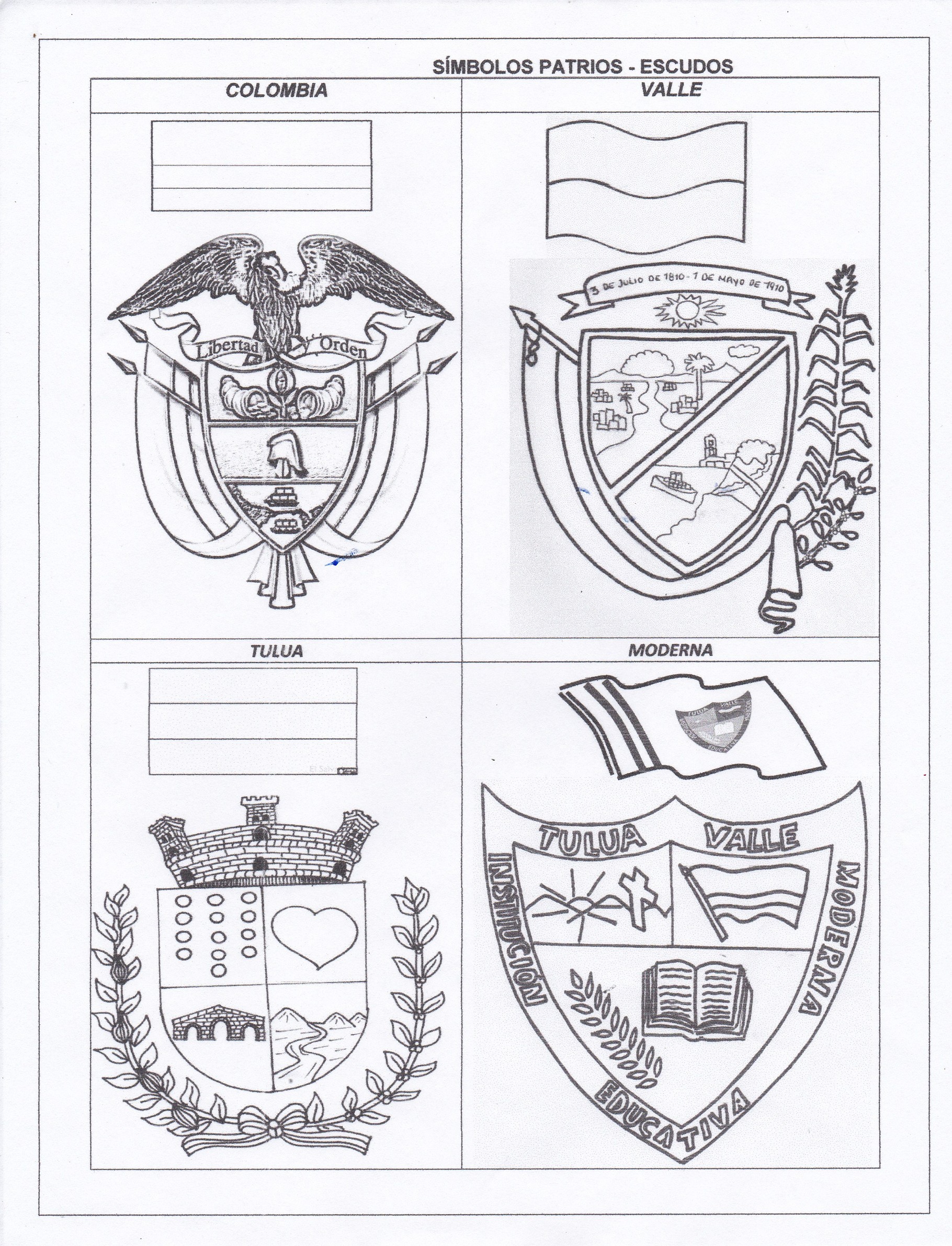Imagenes De Los Simbolos Patrios Para Colorear Imagui Reverasite The