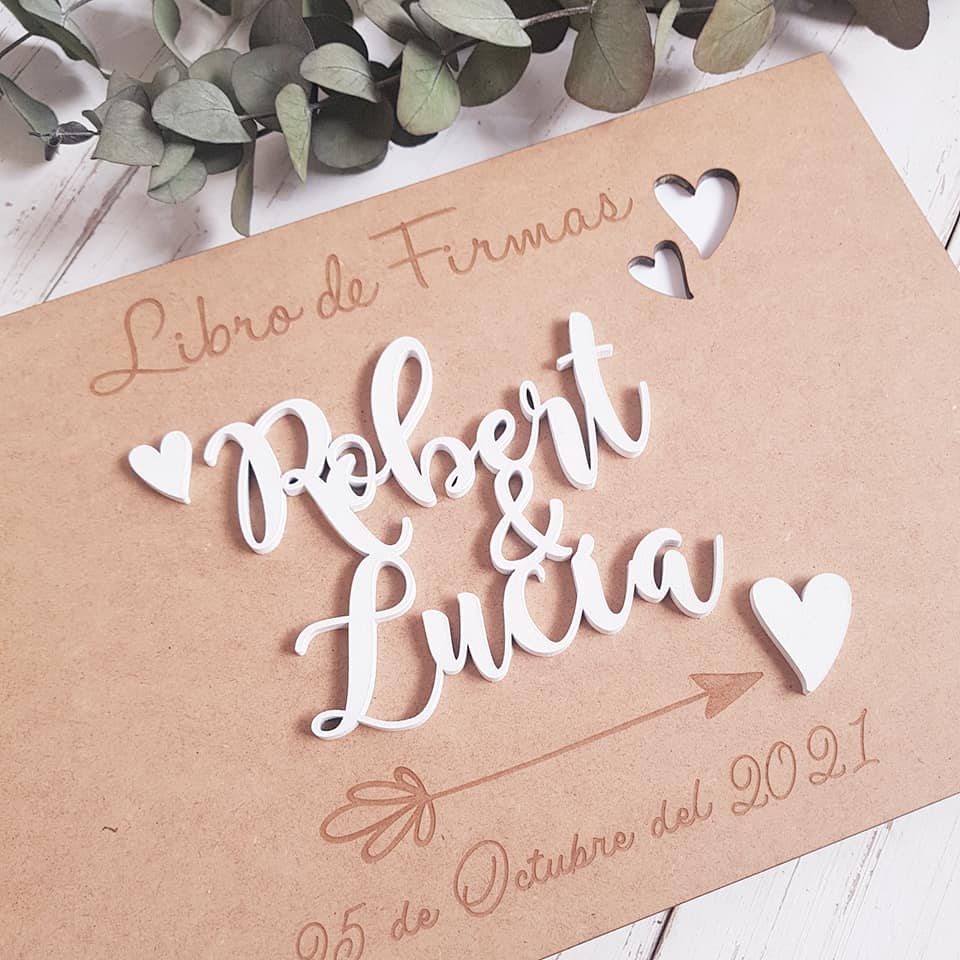 Libro de firmas Página web de desuincreaciones papelería para bodas