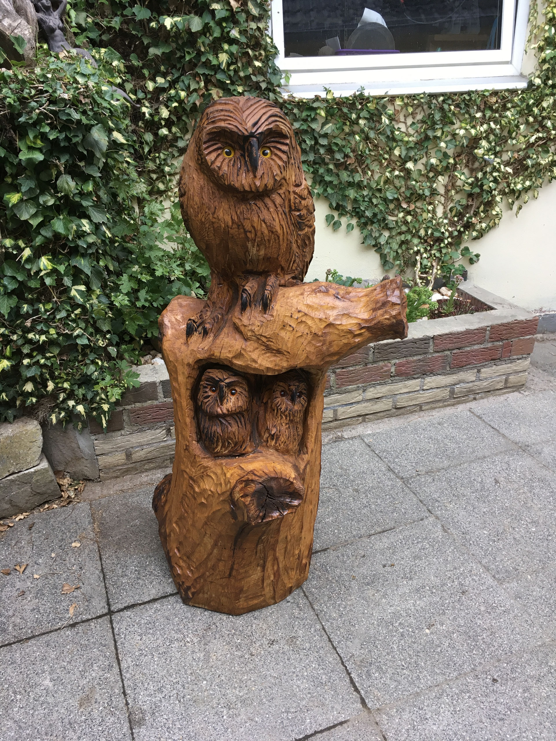 Eulen - unikateausholz.de, Figuren und Skulpturen aus Holz , Kettensägenkunst, Gartendekoration