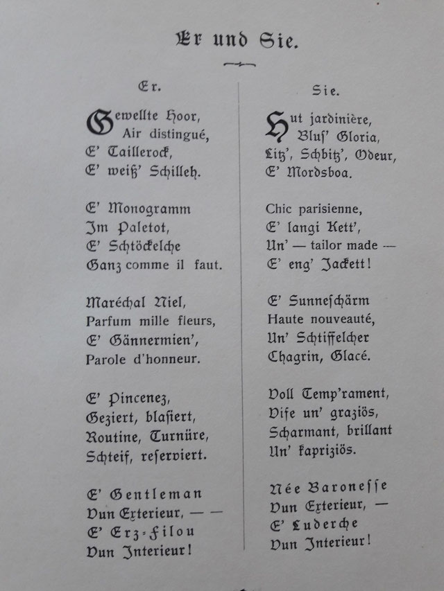 Er und Sie - Lina Sommer, pfälzische Mundartdichterin
