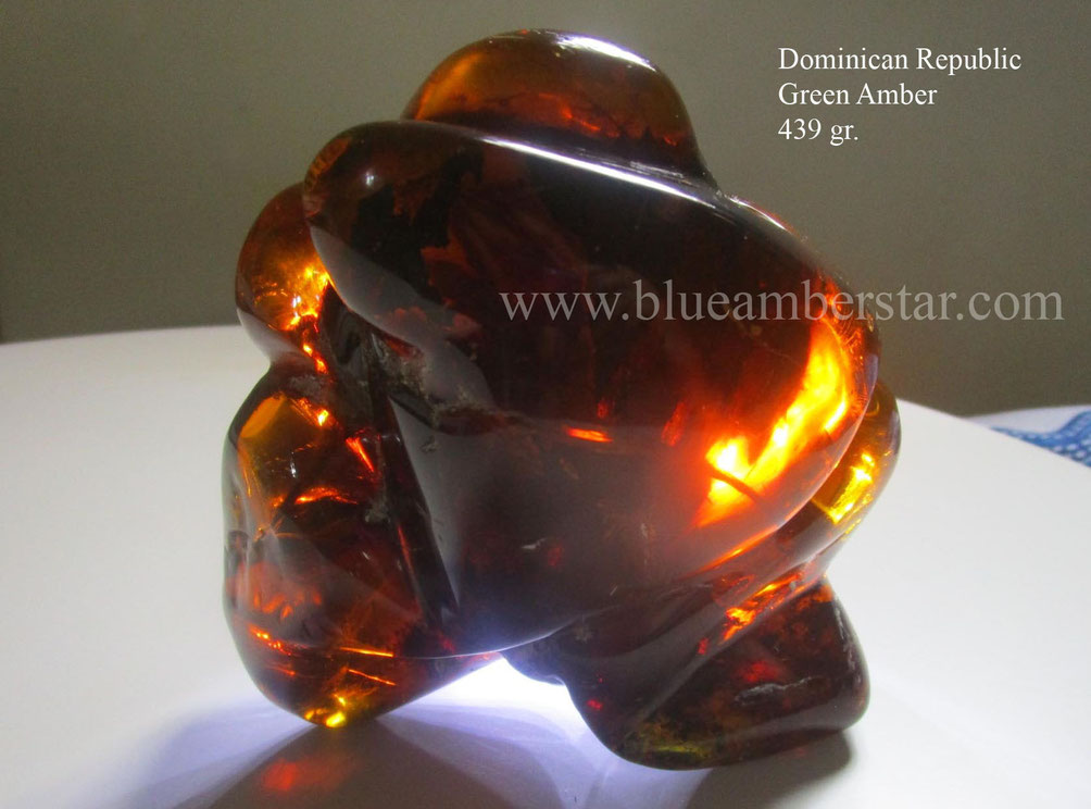 Amber Carvings, Sculptures - Larimar and Blue Amber