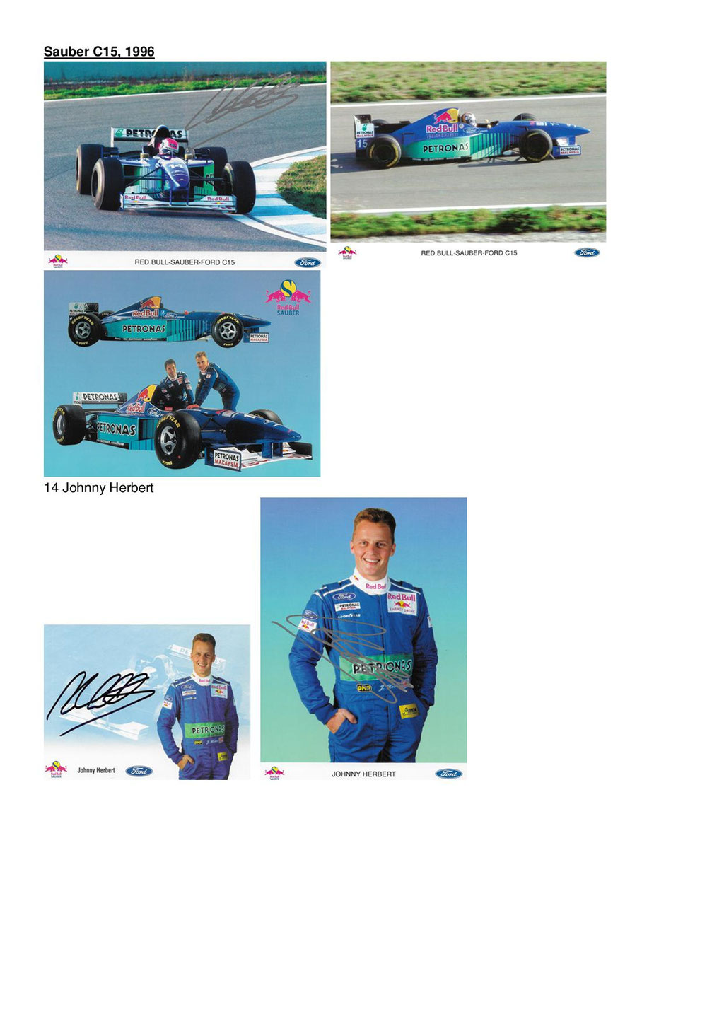Meine Sauber-Karten von der Gruppe C und der Formel 1 - motorsport ...