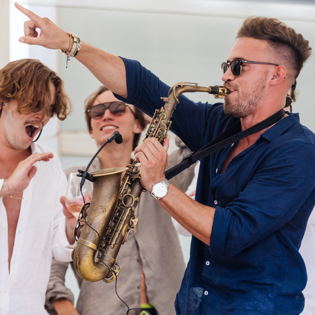Kique Saxophone Player in Ibiza Booking - Avana Ibiza