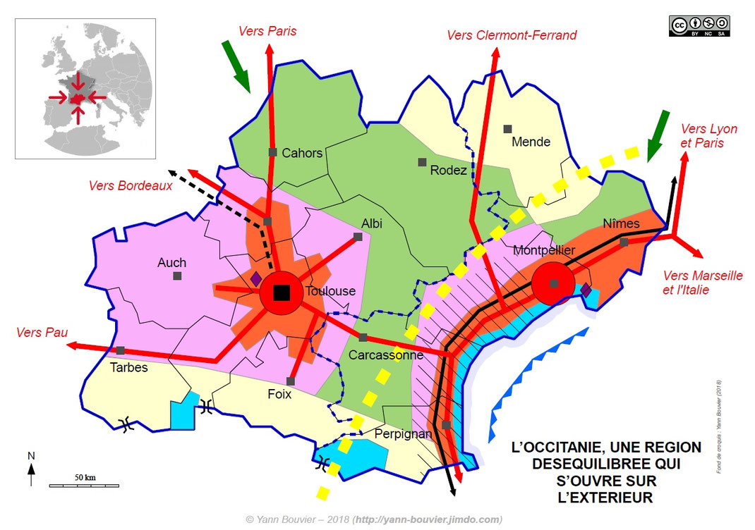 CROQUIS (1ère) - La région Occitanie (territoire de vie, territoire ...