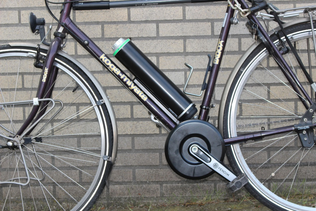 Pendix eDrive500: Direct-Drive MIDDENMOTOR met 500Watt-uur bidon accu ...