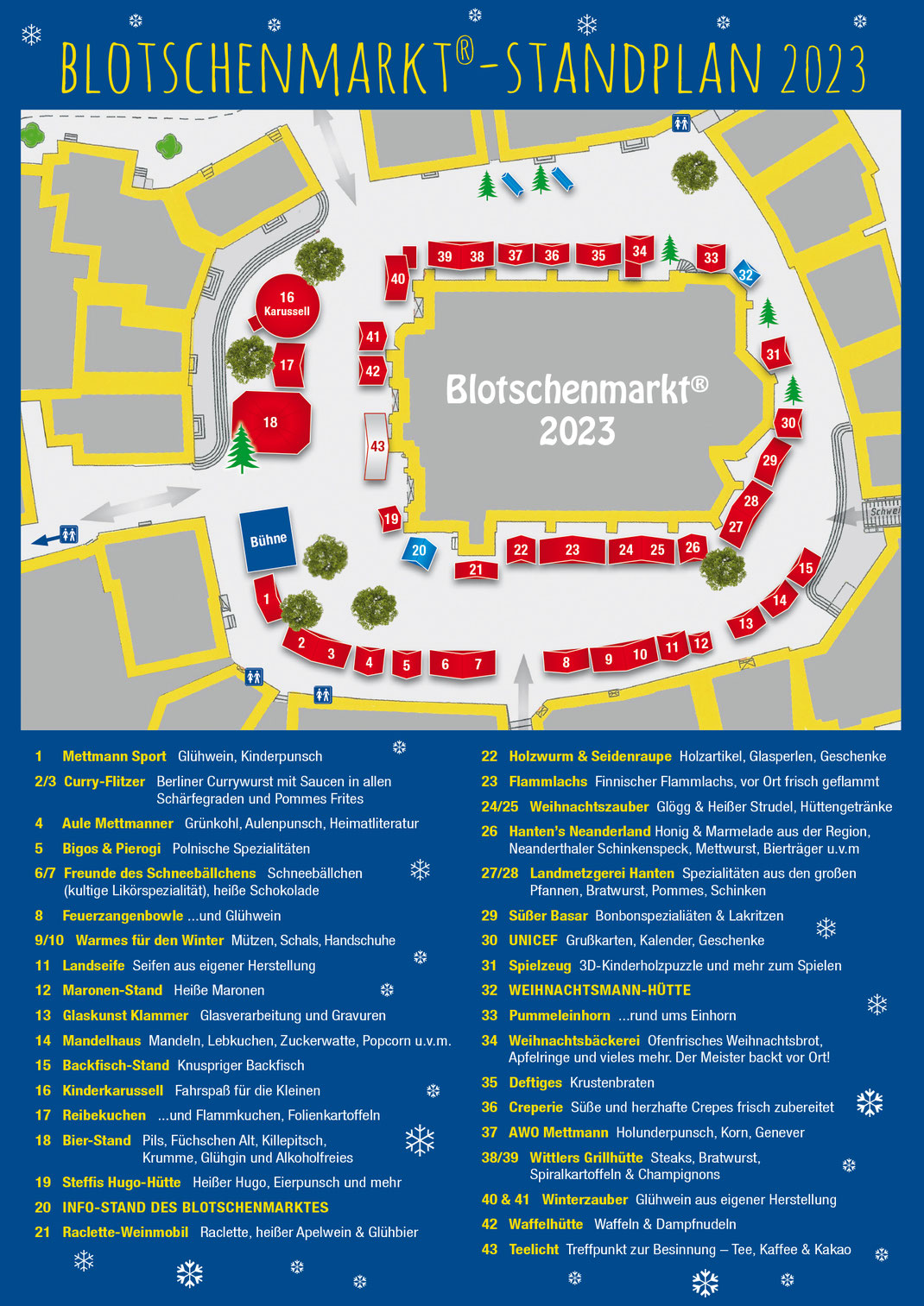 Standplan - Blotschenmarkt Mettmann