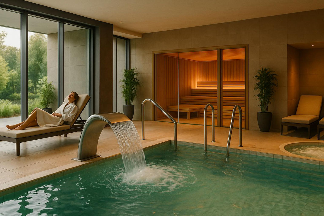 Faszinierend Schwimmbad Mit Warmen Wasser Fotos