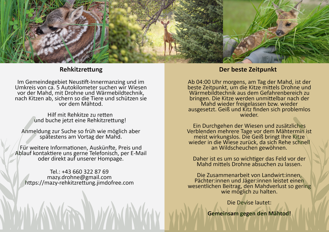 Rehkitzrettung - mazy-rehkitzrettungs Webseite!