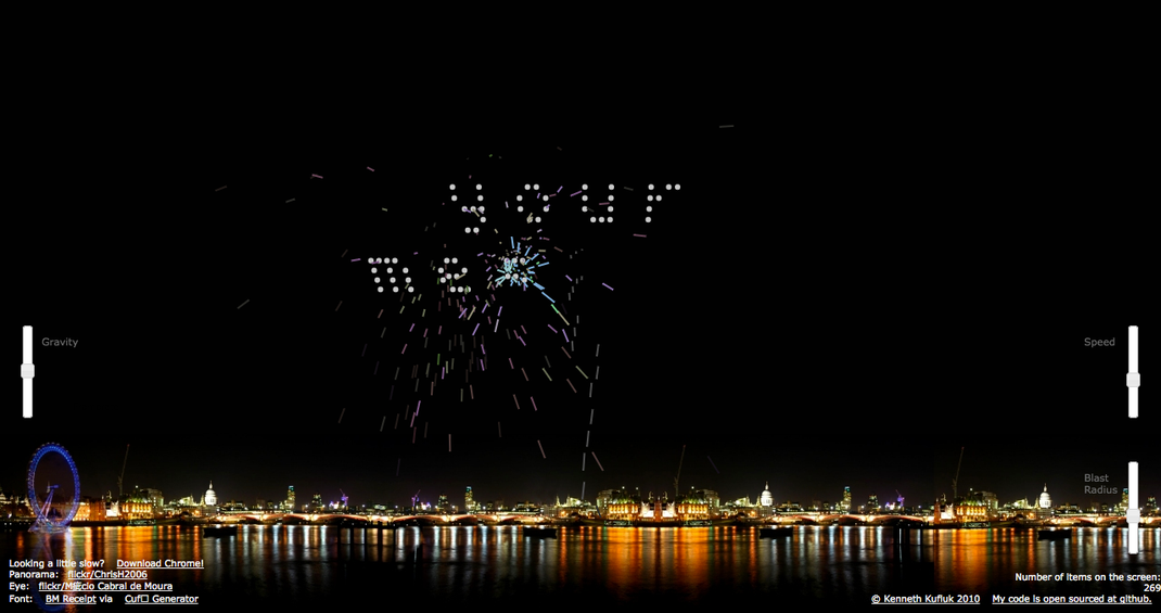 js-fireworks - サイト100選 bicycle