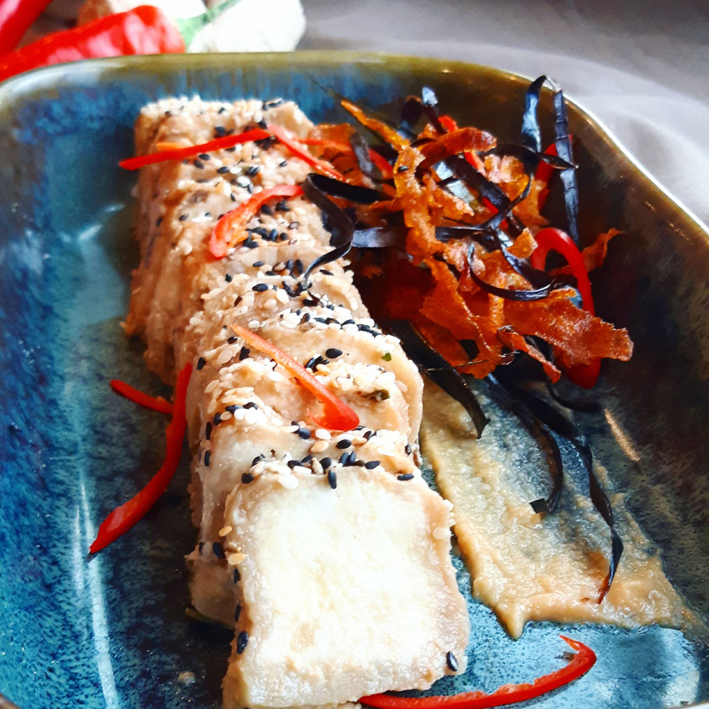 Tataki eggplant with sesame and miso. - Website Hennies Kitchen!