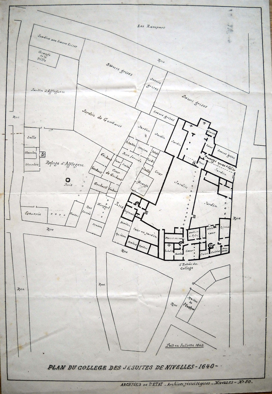 Plans de Nivelles - Mon vieux Nivelles