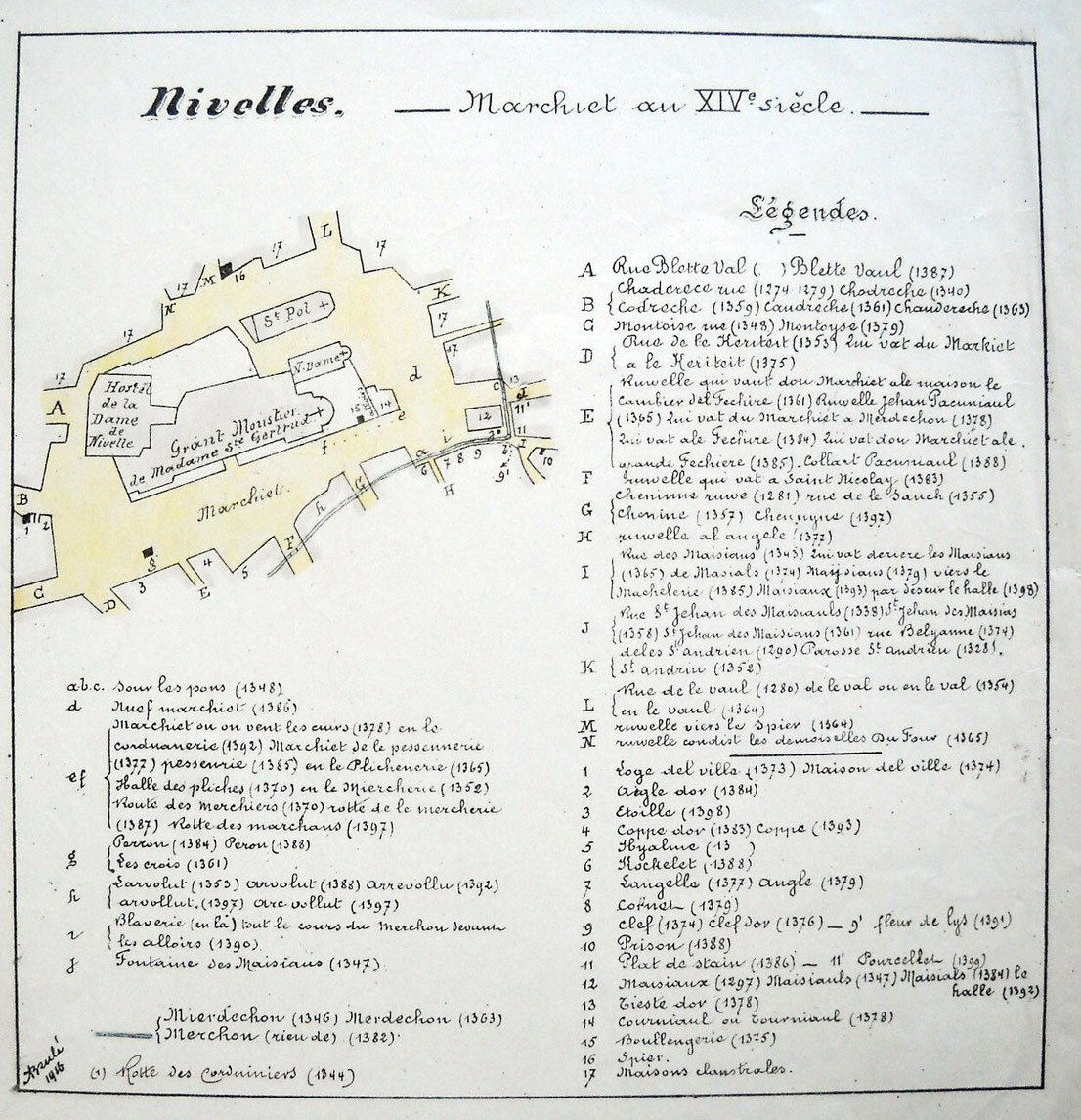 Plans de Nivelles - Mon vieux Nivelles
