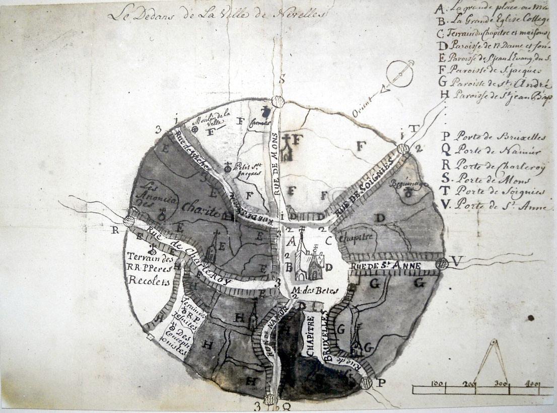 Plans de Nivelles - Mon vieux Nivelles