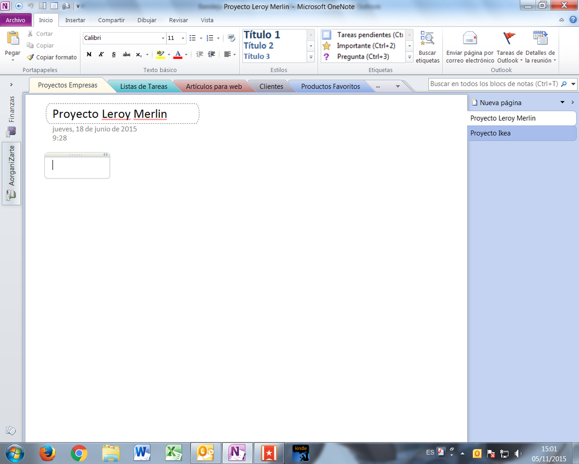 OneNote en las reuniones - AorganiZarte
