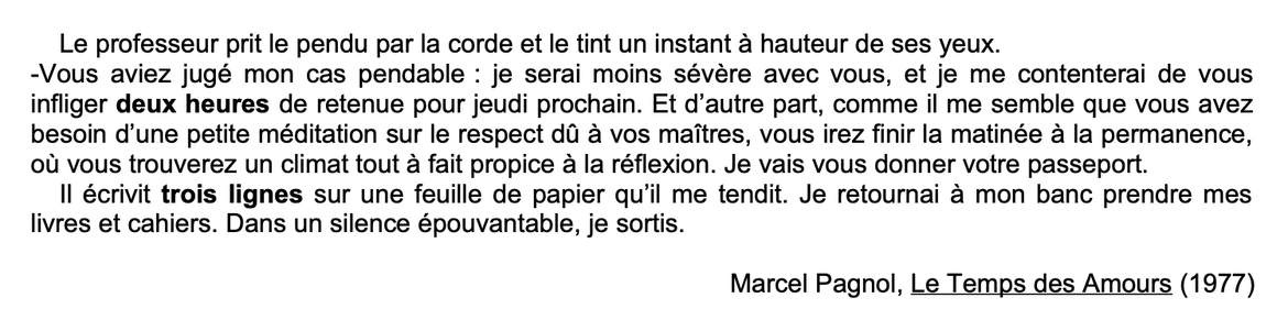 Correction de la dictée de Pagnol - Site-compagnon du cours de Français