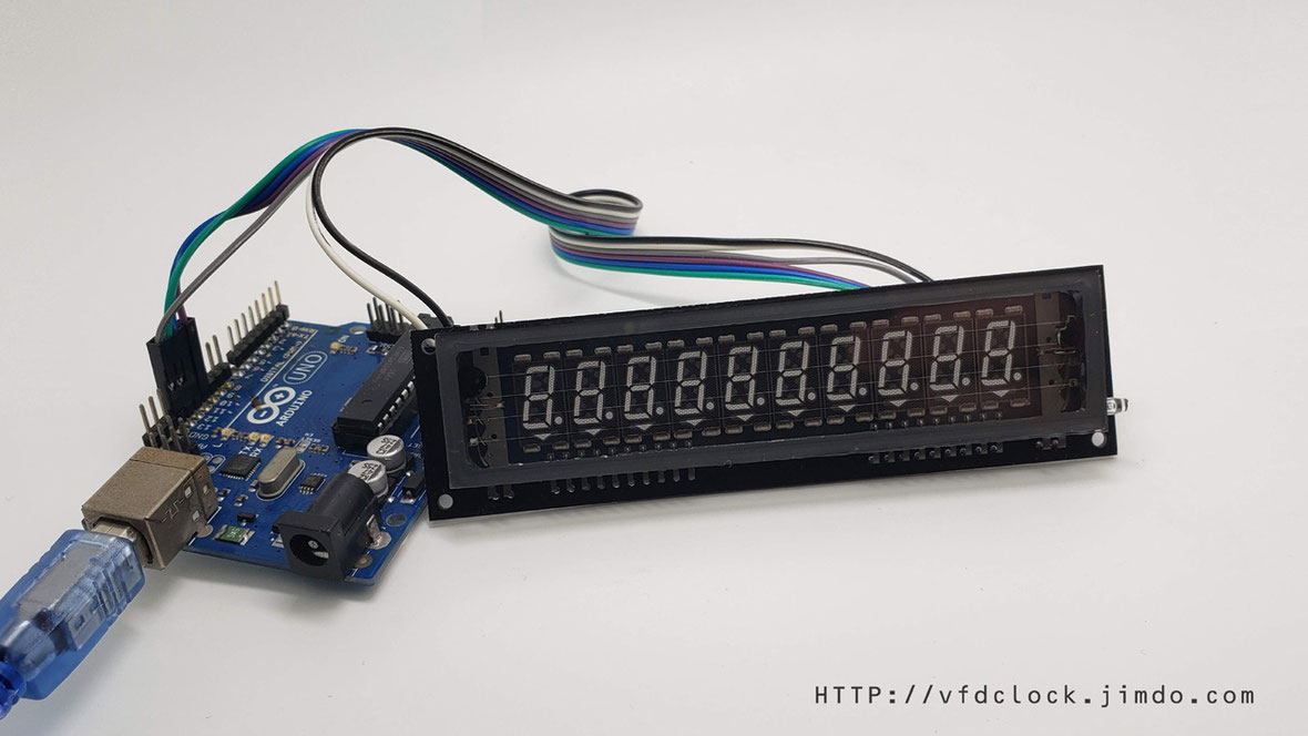 5V Ready-HLD026 VFD module for Arduino - VFDCLOCK-电子制作网