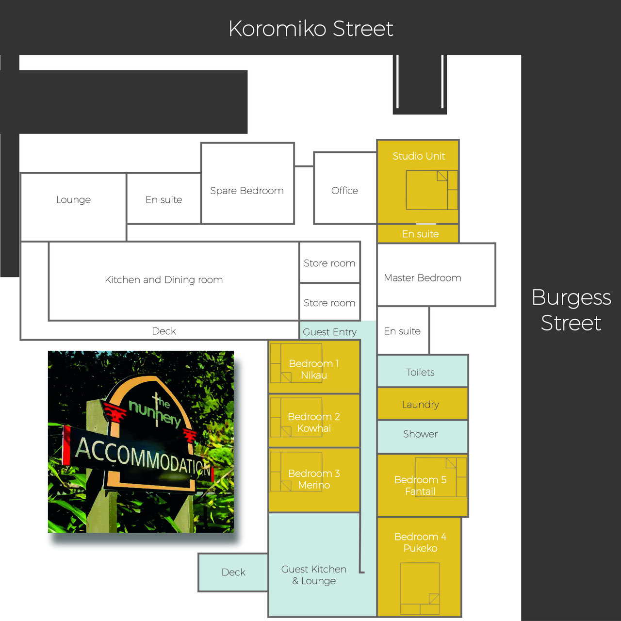 Accommodation rooms and rates - The nunnery Accommodation - Te Aroha