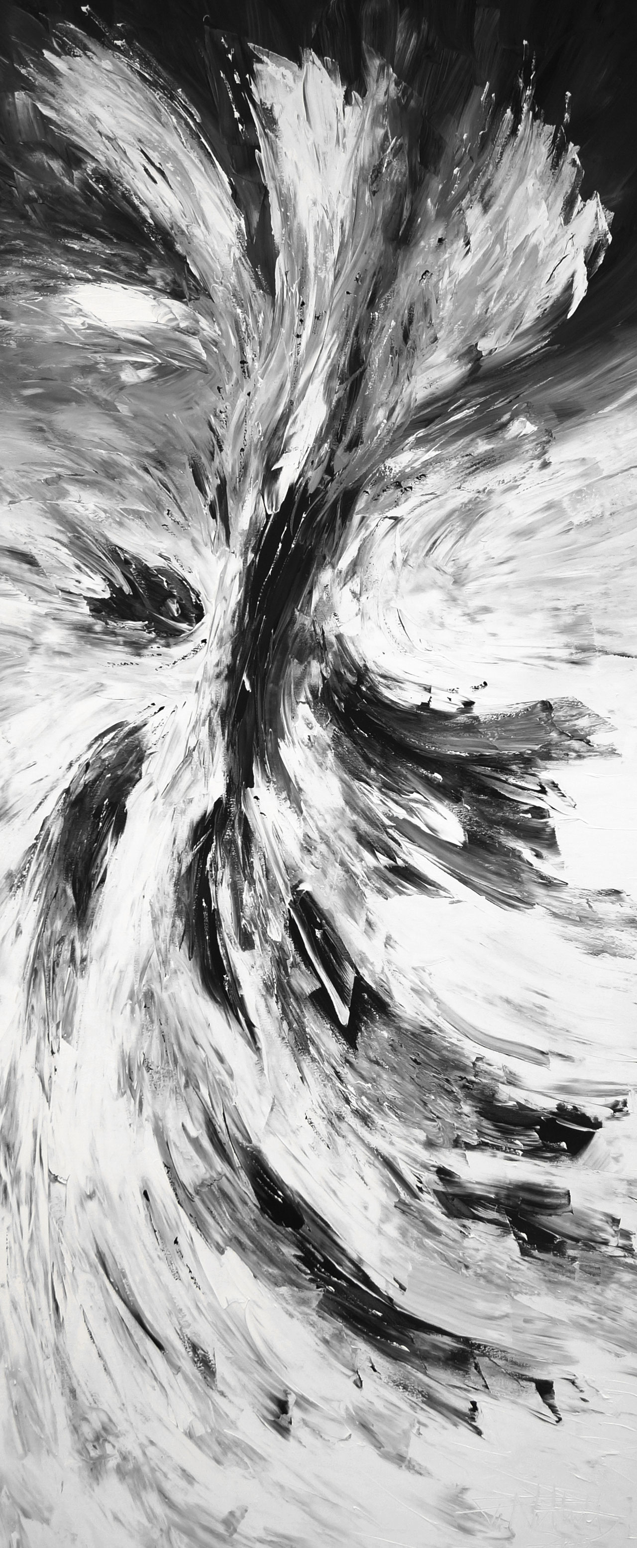 Black And White artwork - large abstract painting art for sale