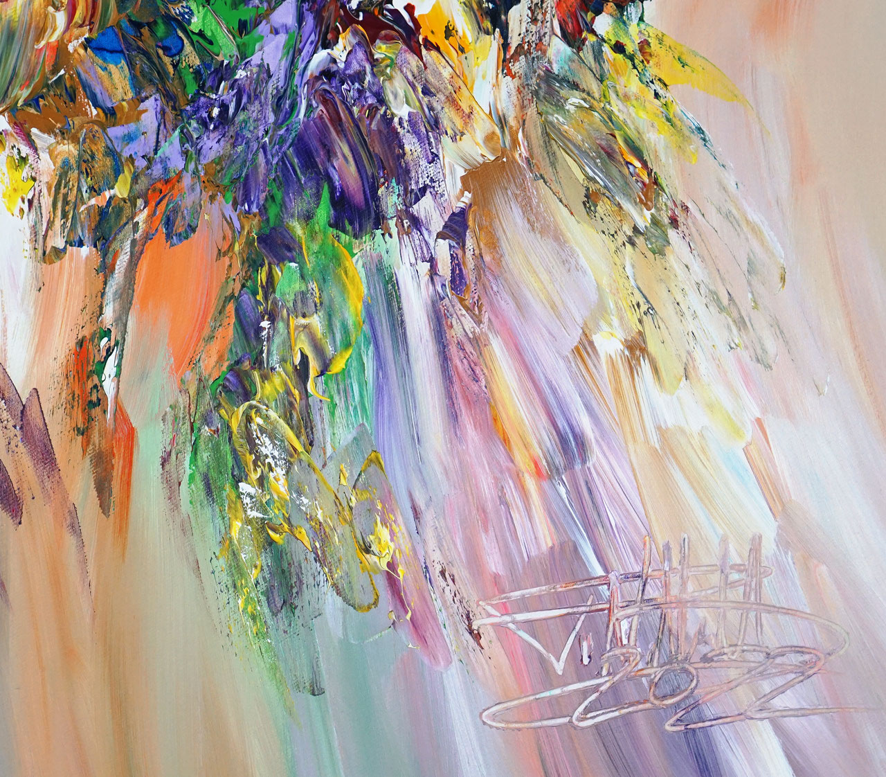 Vibrant abstract inspired by dreaming - large abstract painting art for ...