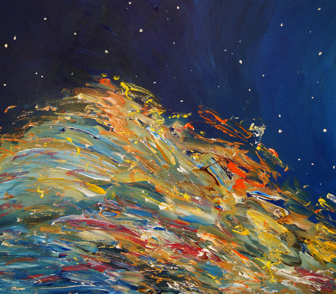 Moonlight artwork - large abstract painting art for sale