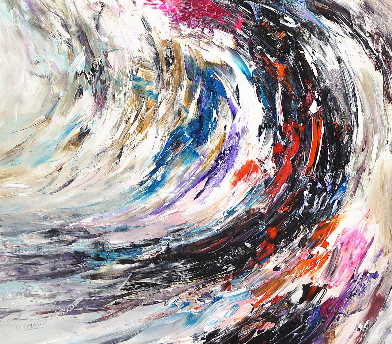 portrait format artwork - large abstract painting art for sale