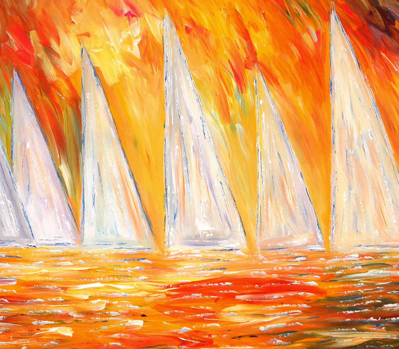 Sailing artwork - large abstract painting art for sale
