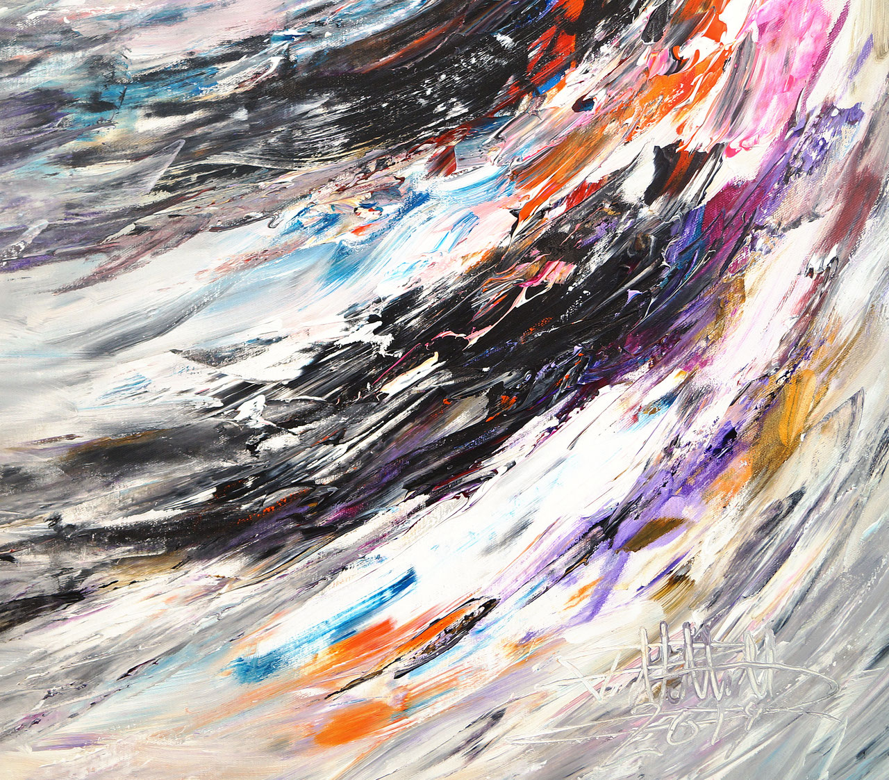 portrait format artwork - large abstract painting art for sale