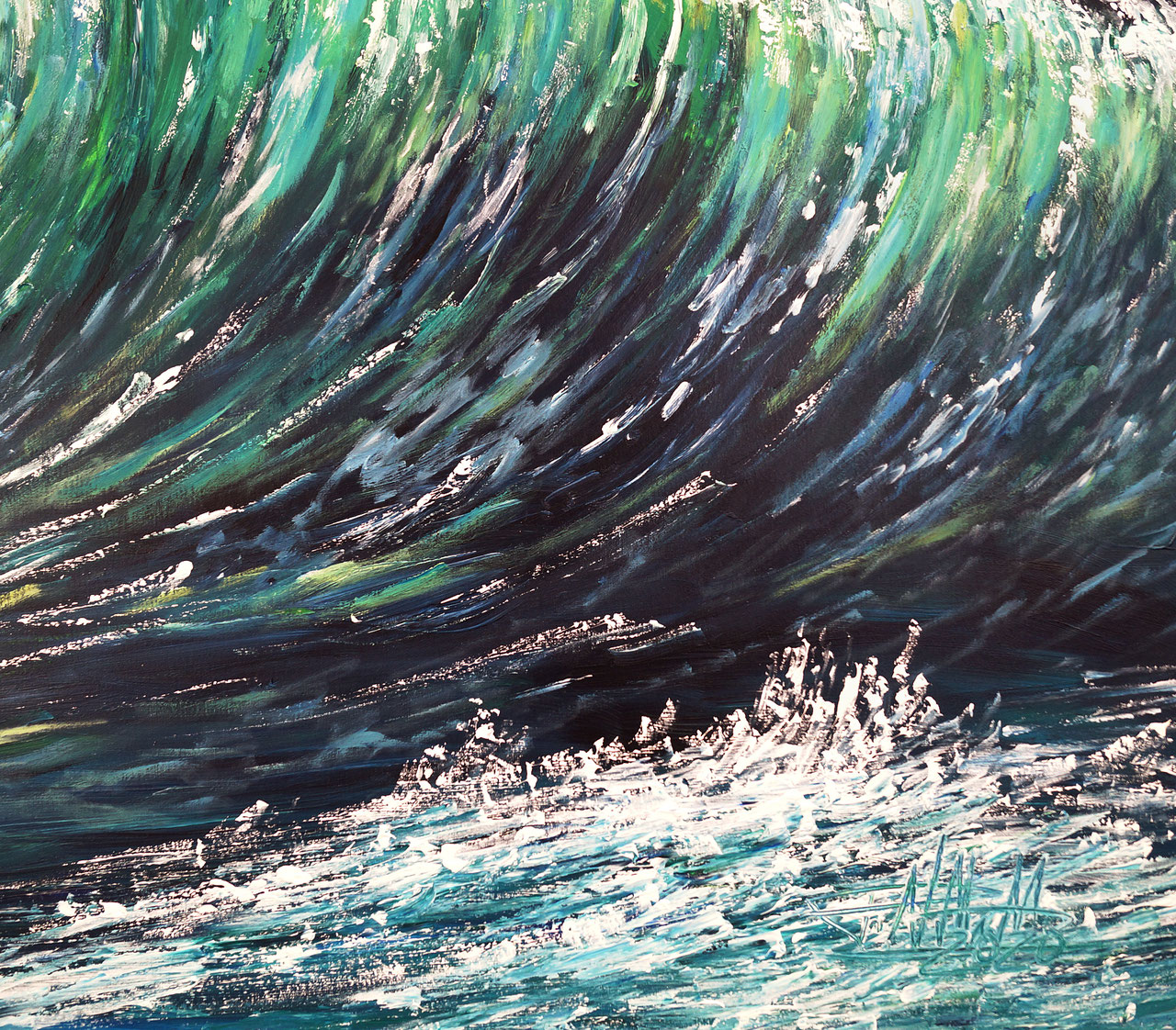 Wave artwork - large abstract painting art for sale