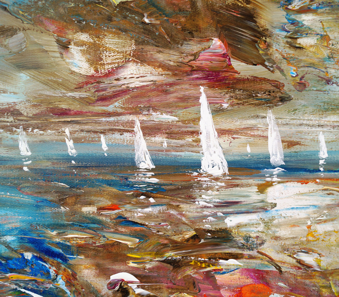 maritime artwork - large abstract painting art for sale