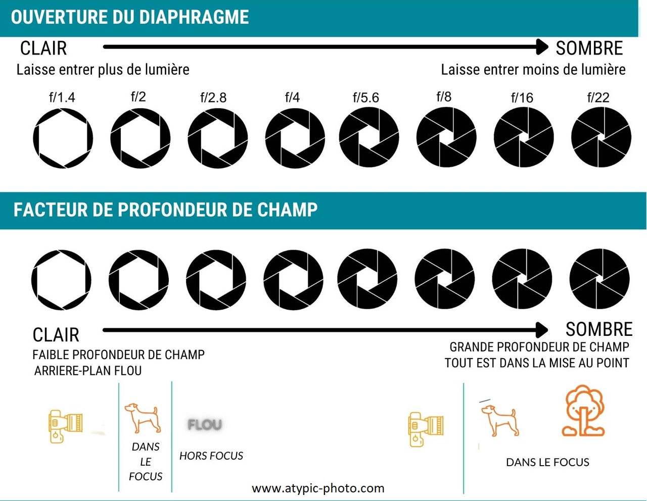 Comprendre l'ouverture en photographie - Atypic'photo