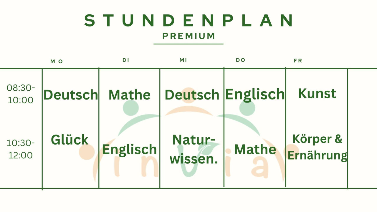 Beispiel Stundenplan_Premium Paket_ 5-7 Schulstufe_ Europa - InVia ...