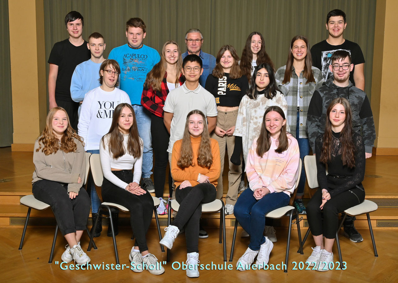 Klassenfotos Schuljahr 2022/2023 - Geschwister Scholl Oberschule Auerbach/Vogtland