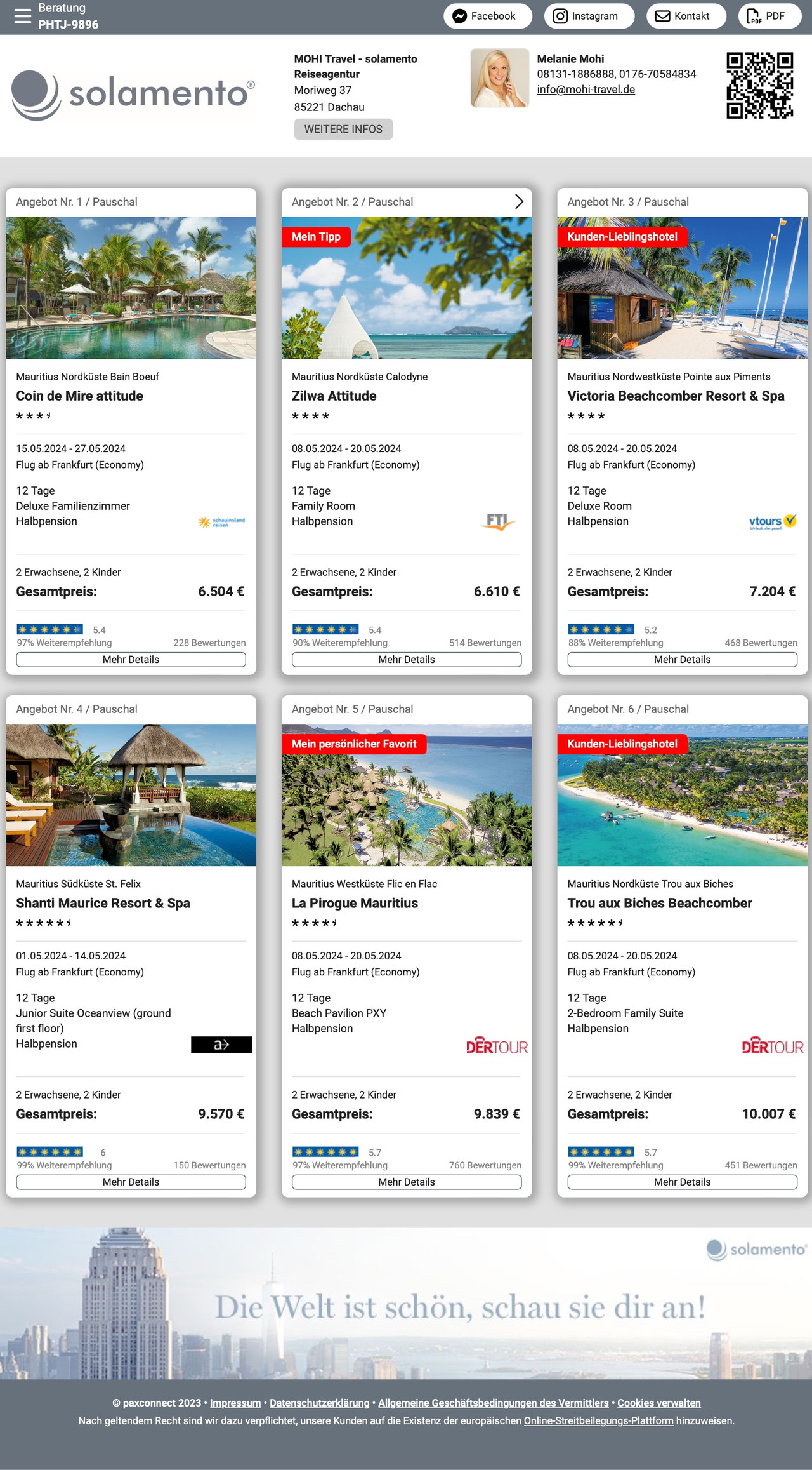 Persönliches Reiseangebot - Individuelle Reiseberatung für Familien ...