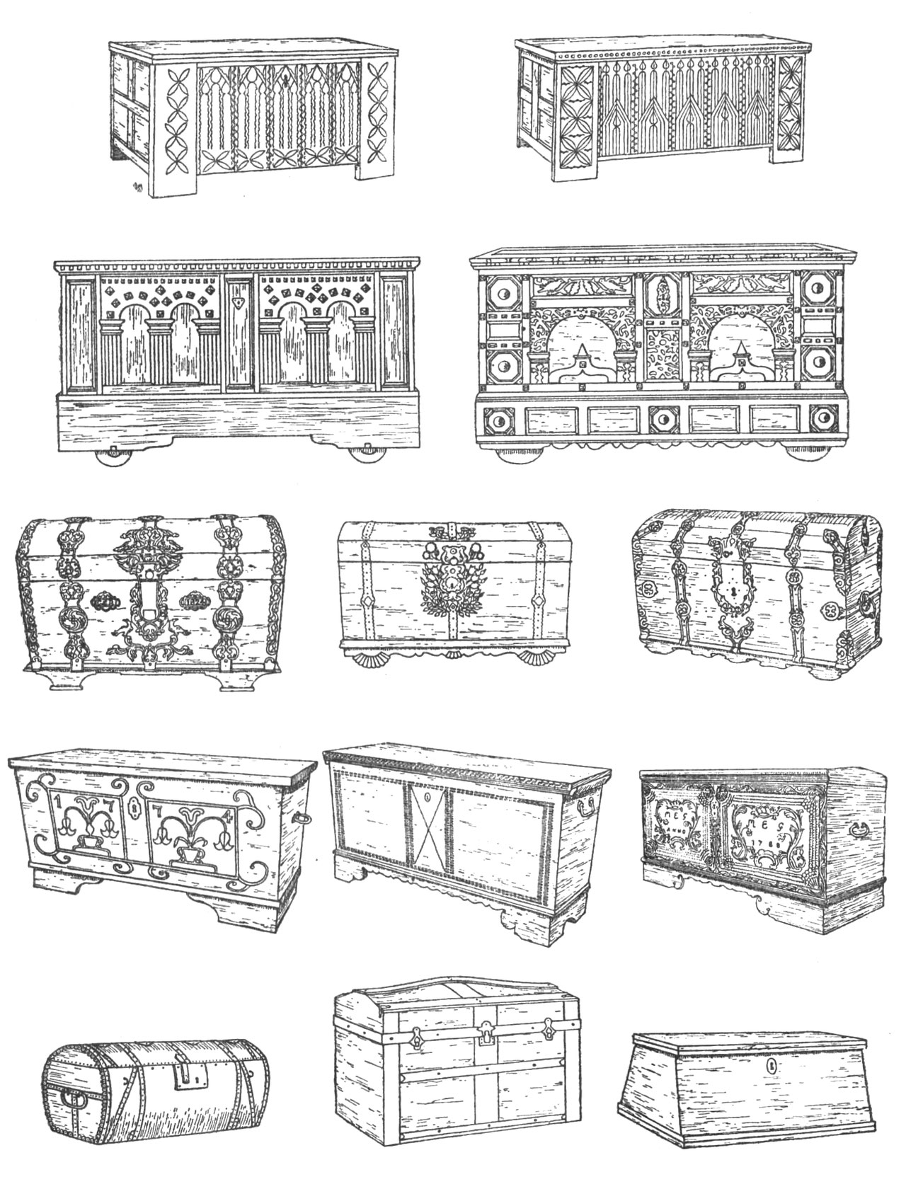 Historische Truhen und Tische - barbarusbooks.de