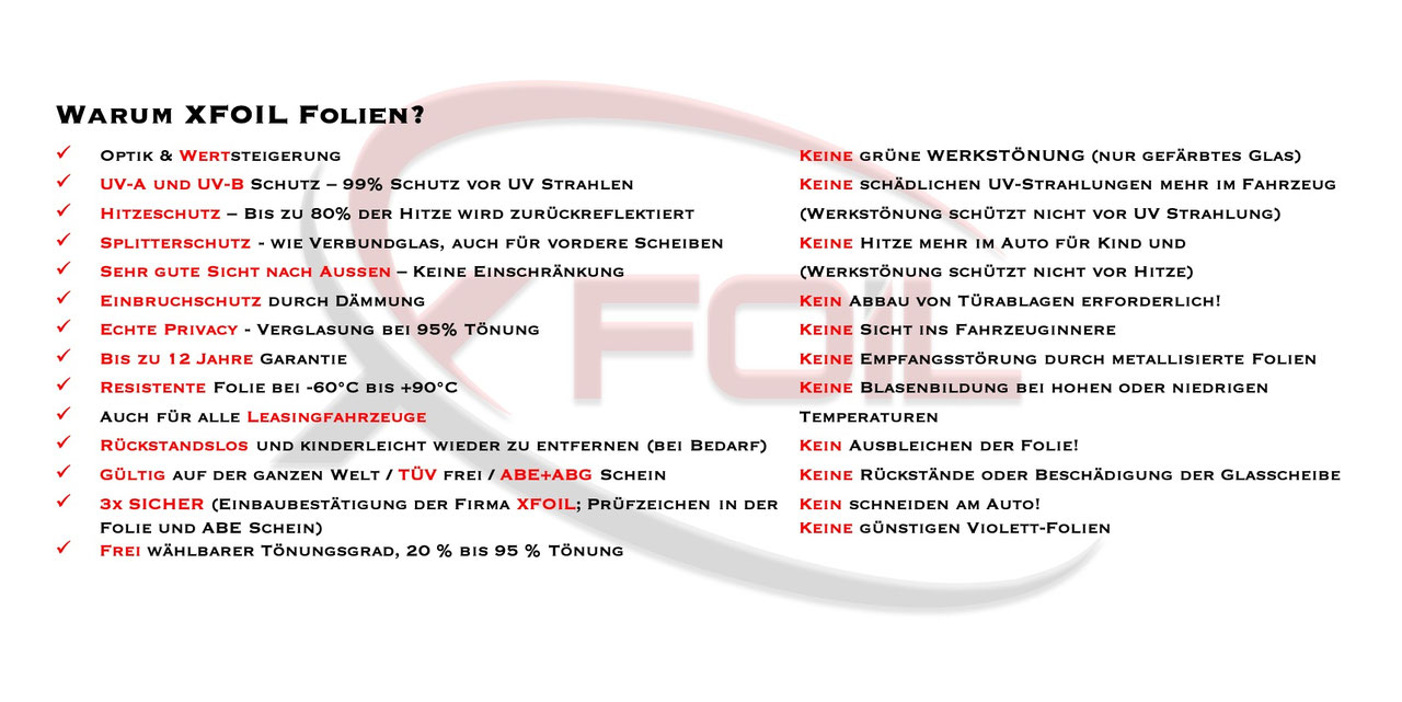 XFoil® - Scheibentönung, Aufbereitung, Folierung, Lackschutzfolierung ...