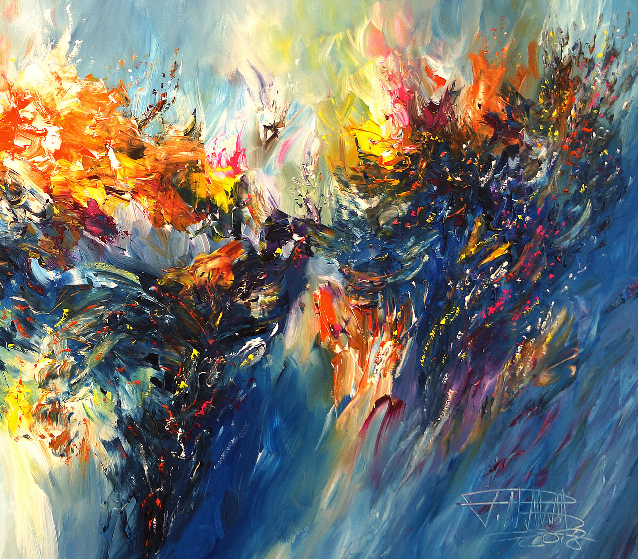 Blue Adventure XXL 1 - grosse-abstrakte-gemaeldes Webseite!