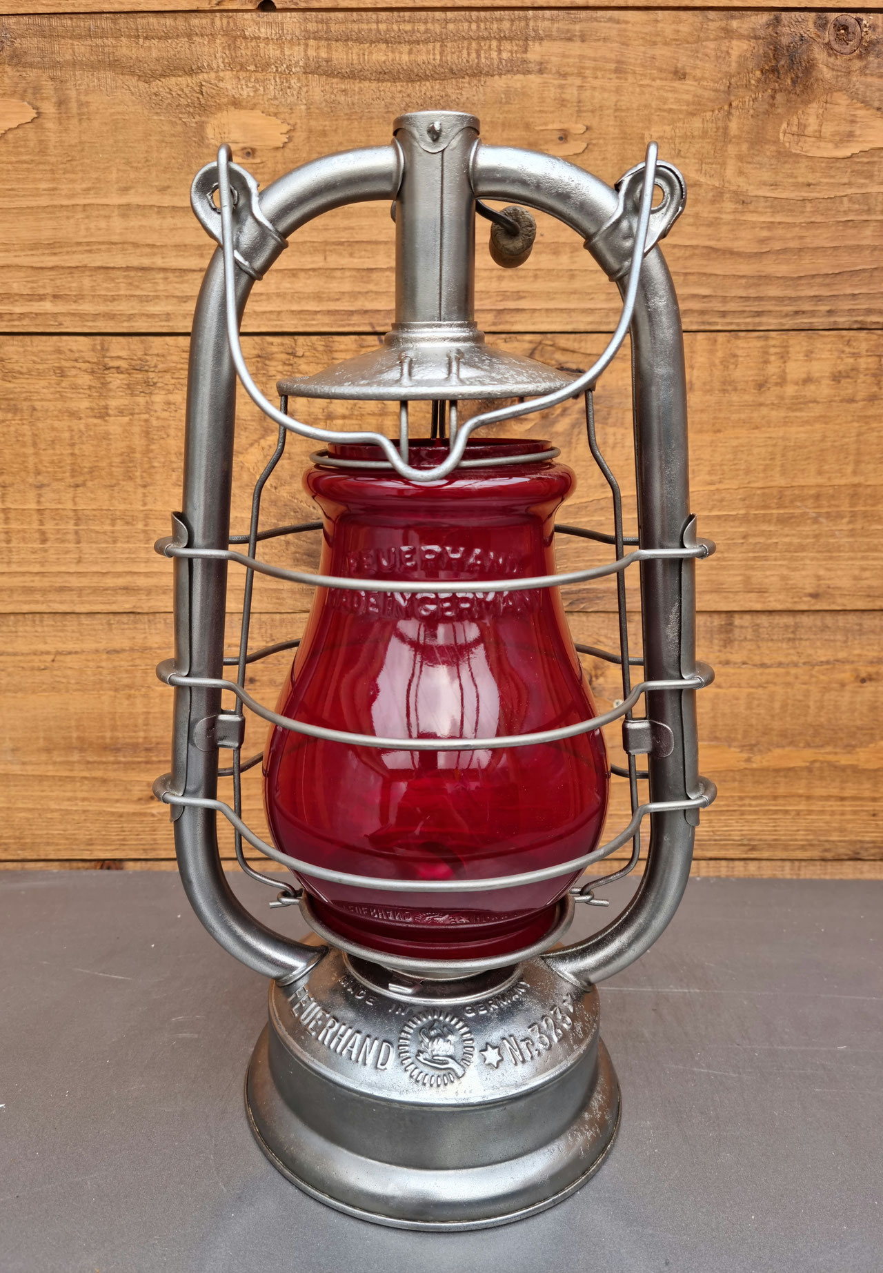 Feuerhand Nr 323 With Rare Red Embossed Globe The Loveland Lantern