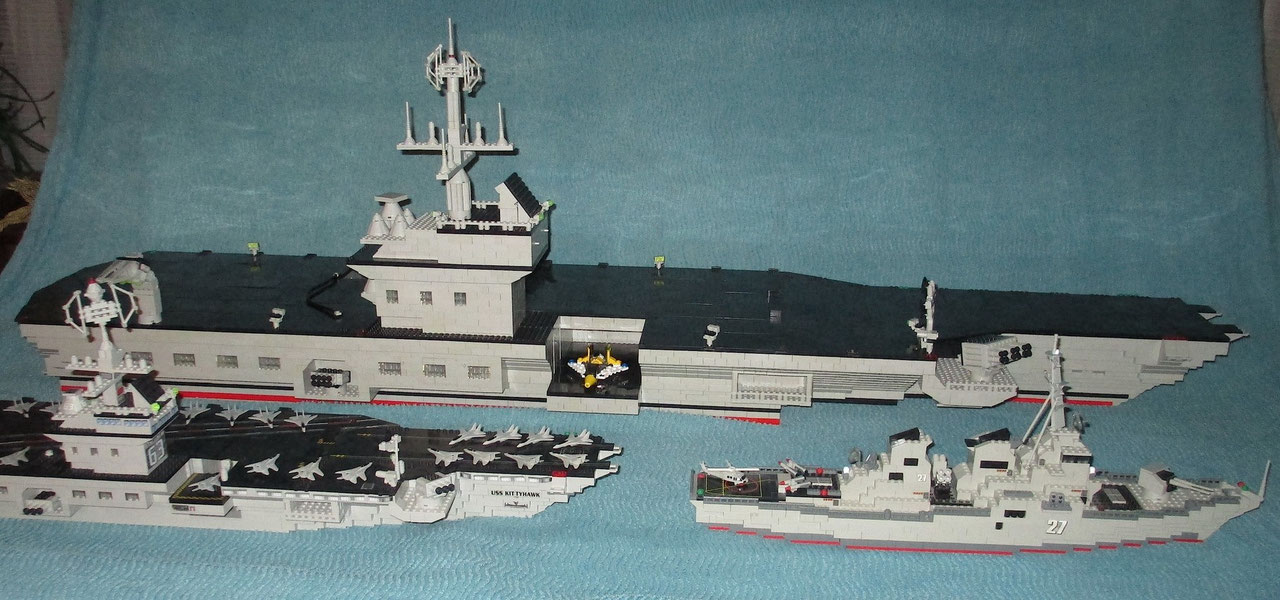 Mega Double Kitty Hawk Bloks - Aircraft Carrier Building Bricks World