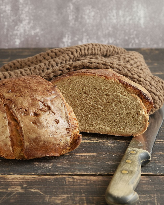 Roggen-Mischbrot. Mit glänzender Kruste. Ohne Form gebacken. - mix dich ...