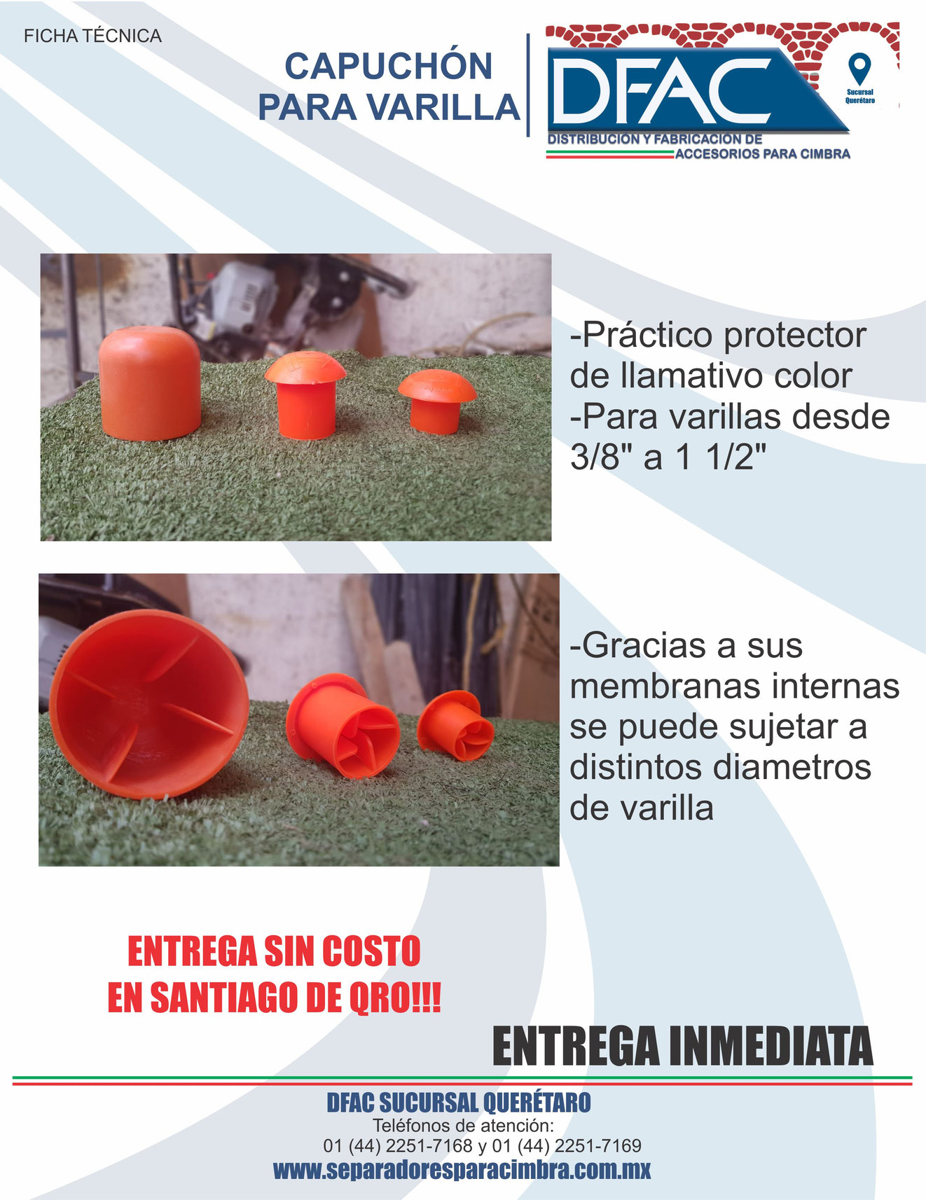 Capuchon Para Varilla - DFAC Querétaro - Moños para cimbra, Silletas ...