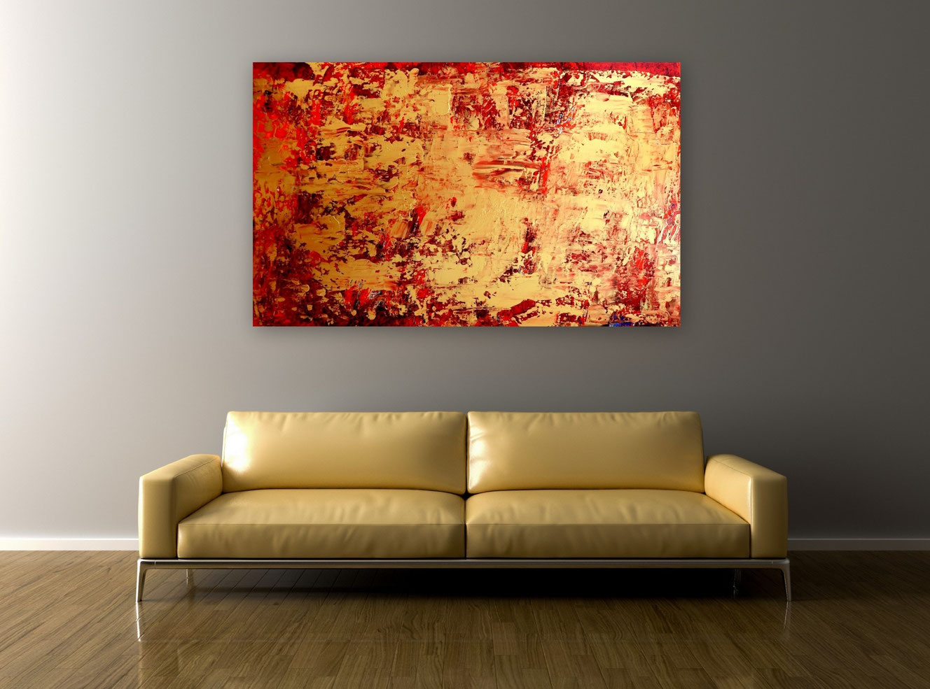 Rot Gold - GALERIE ABSTRAKT - Originalkunst