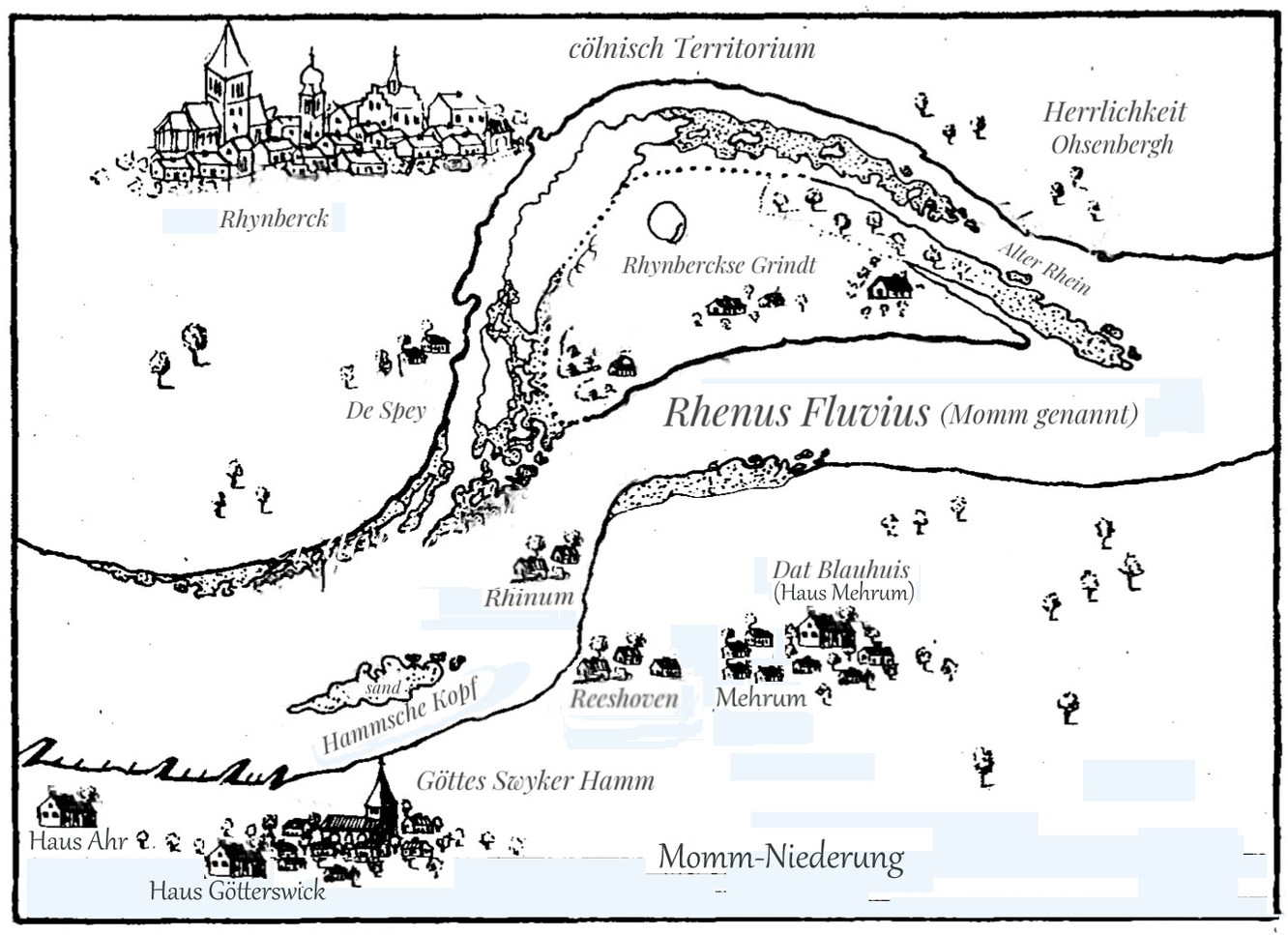 Neuer Verlauf des Rheins entlang von Mehrum - sv-goetterswickerhamms ...