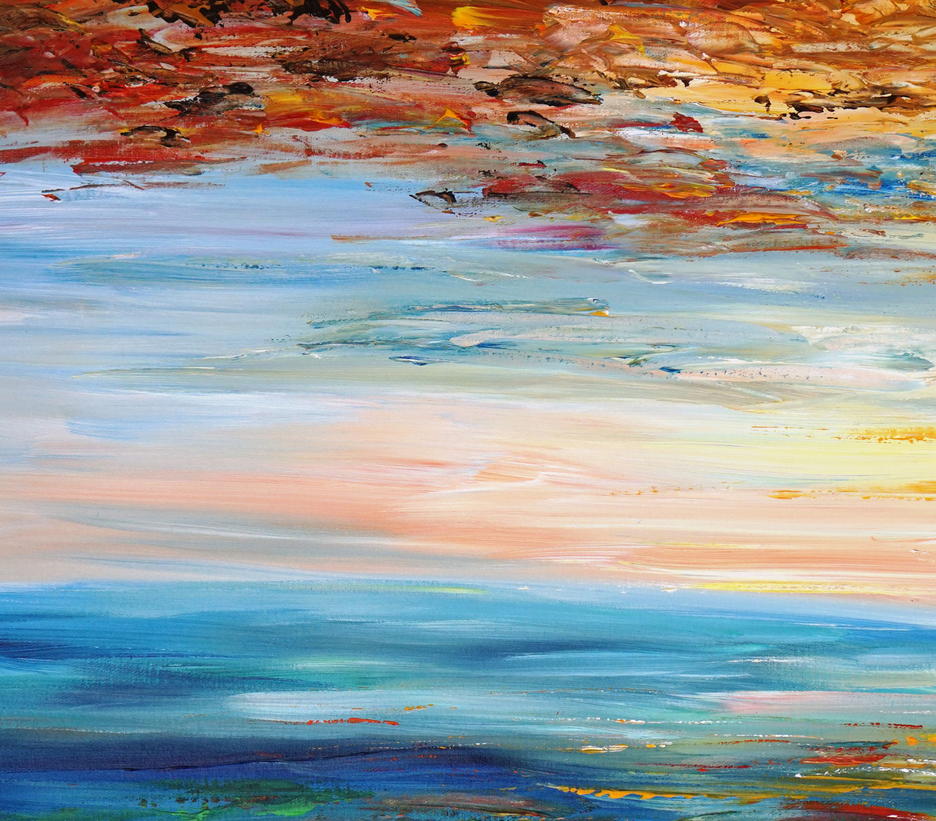 Summer artwork - large abstract painting art for sale