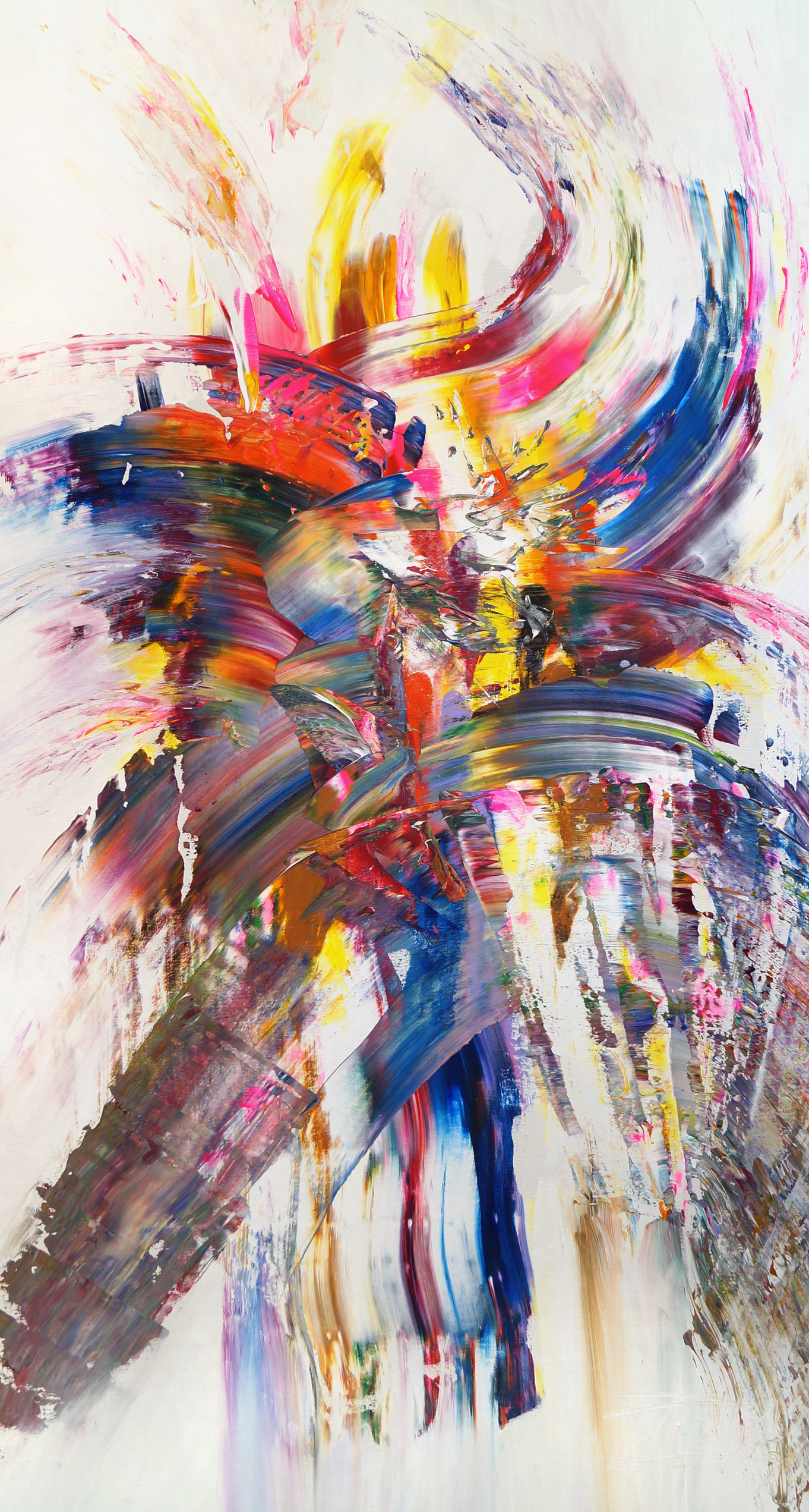 Energy Eruption L 1 - large abstract painting art for sale