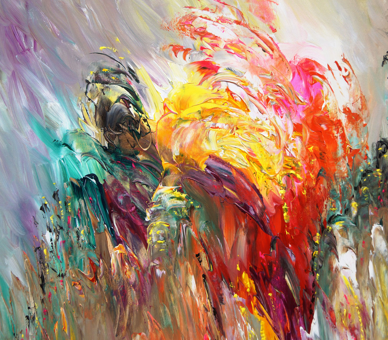 Be Happy M 1 - large abstract painting art for sale