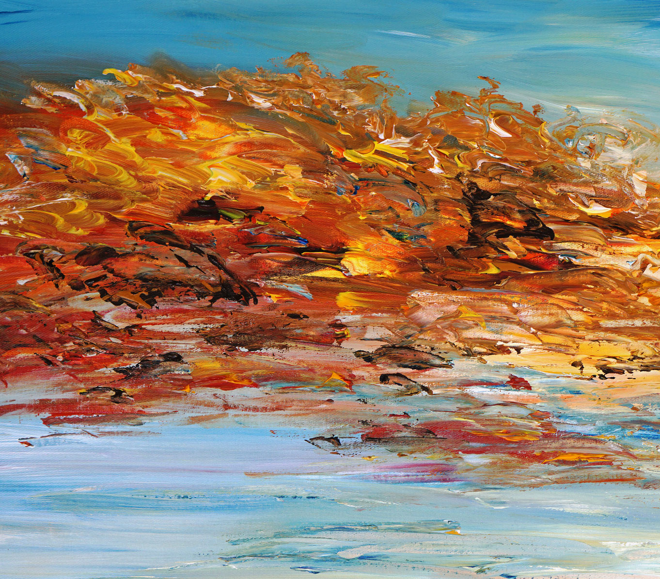 Summer artwork - large abstract painting art for sale