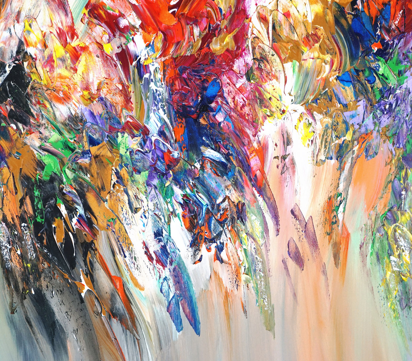 Vibrant abstract inspired by dreaming - large abstract painting art for ...